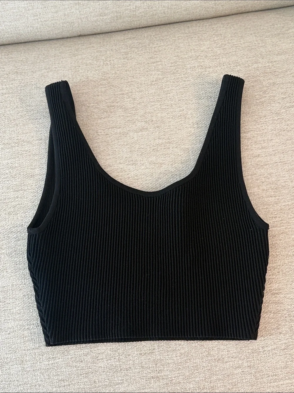 Babaton | Tops | Babaton Black Ribbed Tank Crop | Poshmark